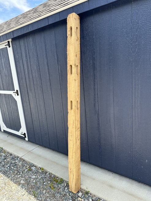 Natural Split Rail - 3-Hole Locust Corner Post - 7' – Fence Authority Shop